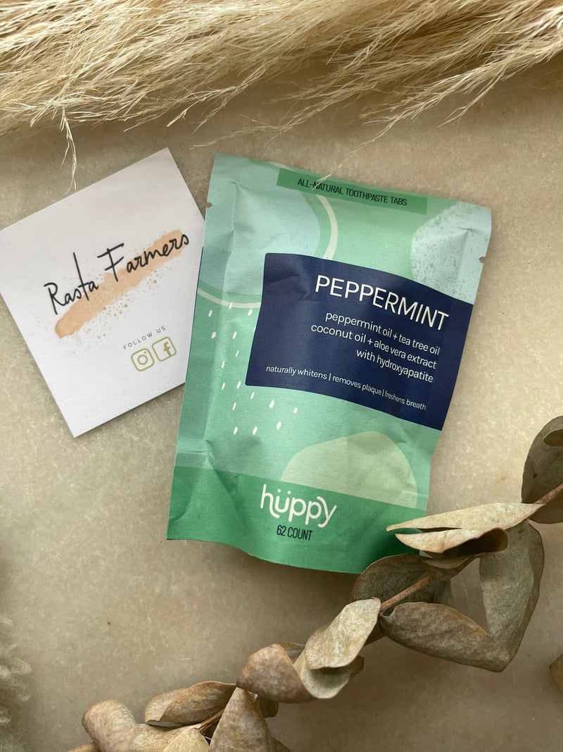 Huppy - Toothbrush Tablets - Peppermint 62s - Rasta.Farmers